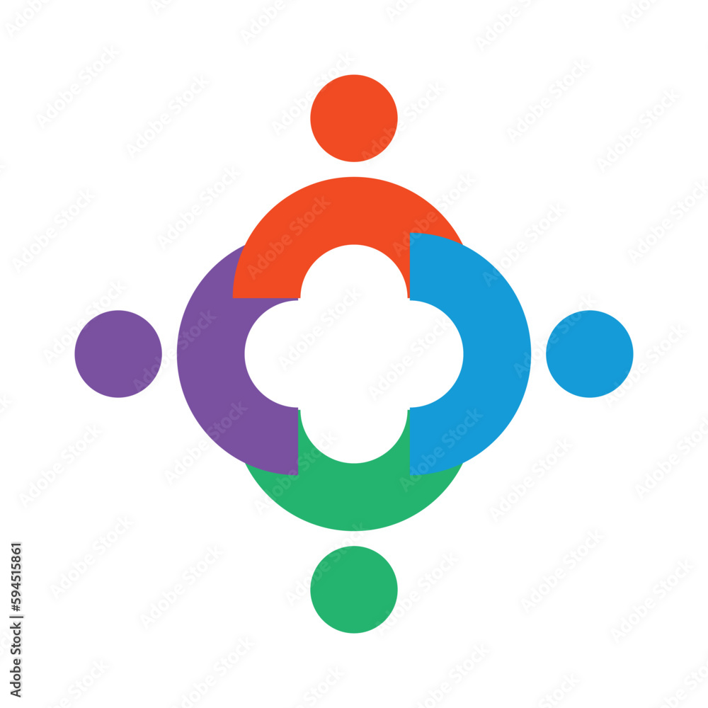 togetherness concept logo vector illustration Stock Vector | Adobe Stock