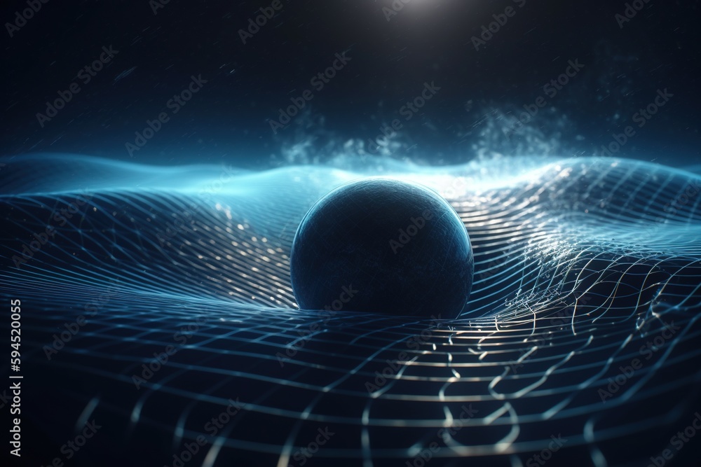 Gravity planet earth, gravitational waves concept. Physical and ...