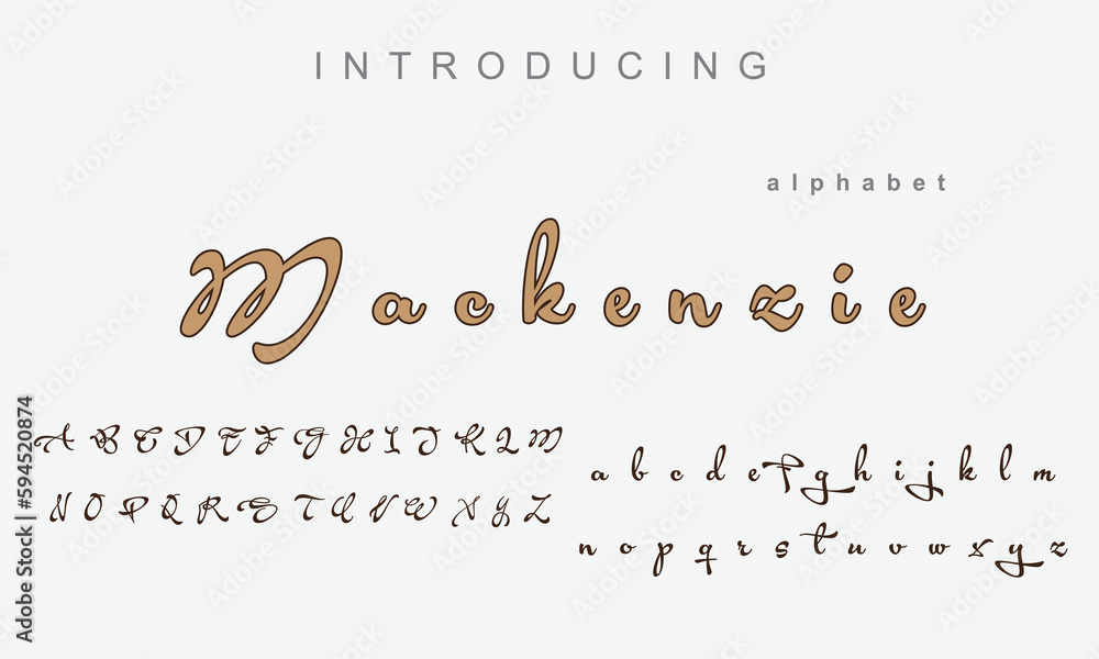 Mackenzie font. Elegant alphabet letters font and number. Classic ...