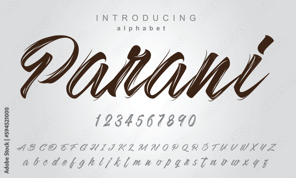 Parani font. Elegant alphabet letters font and number. Classic Copper ...