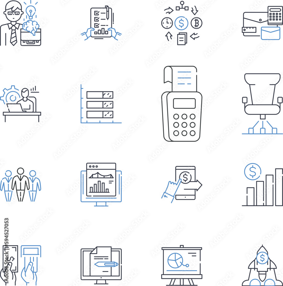 Human Resource Analytics line icons collection. Performance, Metrics ...