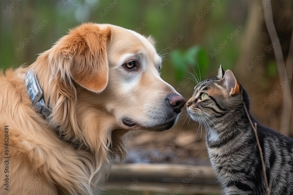 cat and dog duo meeting for the first time, playing together and ...