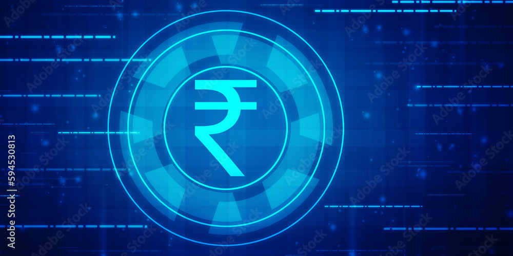 Indian Rupee symbol on financial Background, Growth of Indian stock ...