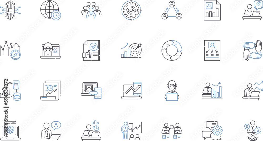 Database Management Line Icons Collection Indexing Schema Queries Backup Restore