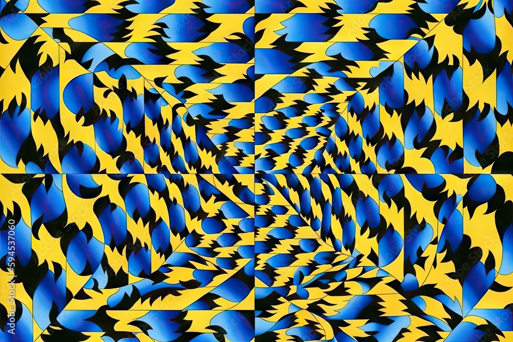 optical illusion, with hidden images and shapes that only appear when ...