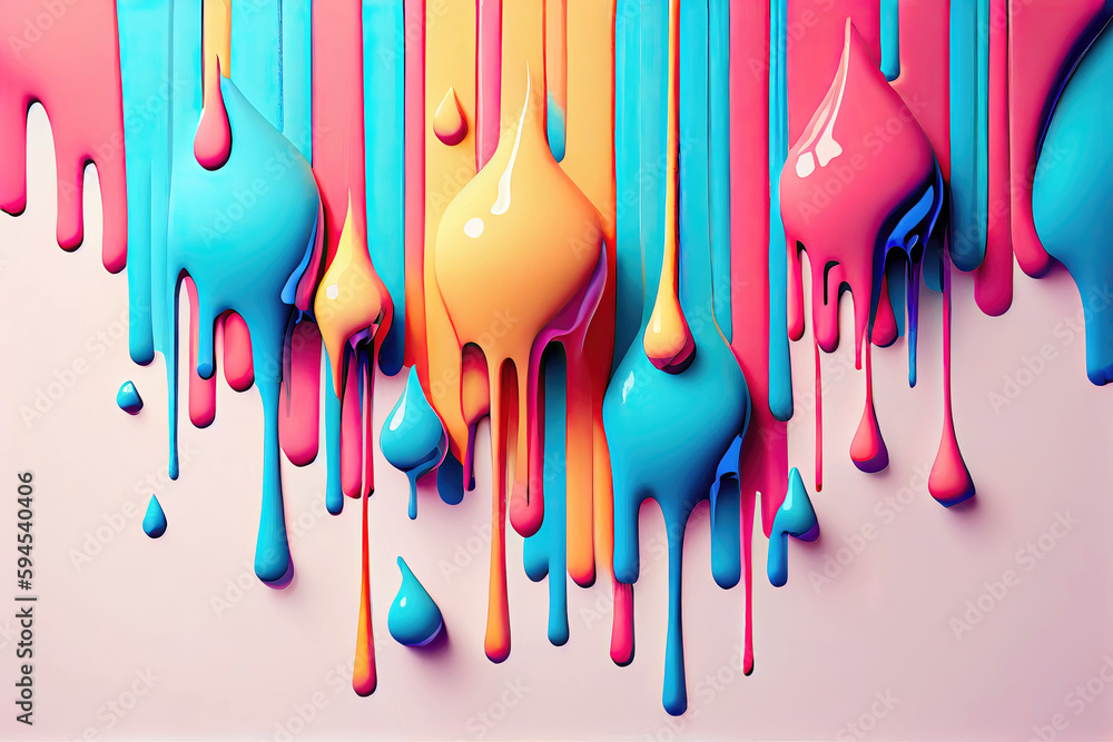 Shiny dripping paint on wall as abstract background wallpaper ...