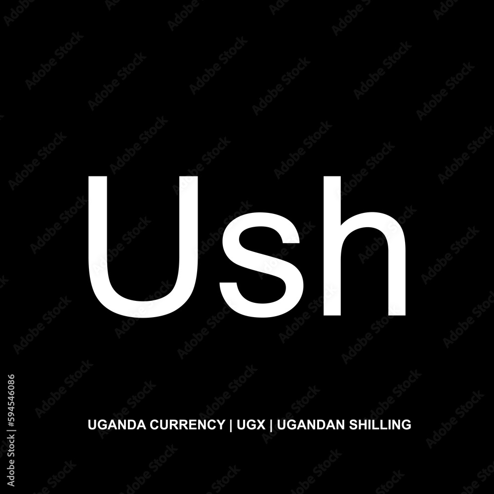 Uganda Currency Symbol, Ugandan Shilling Icon, UGX Sign. Vector ...