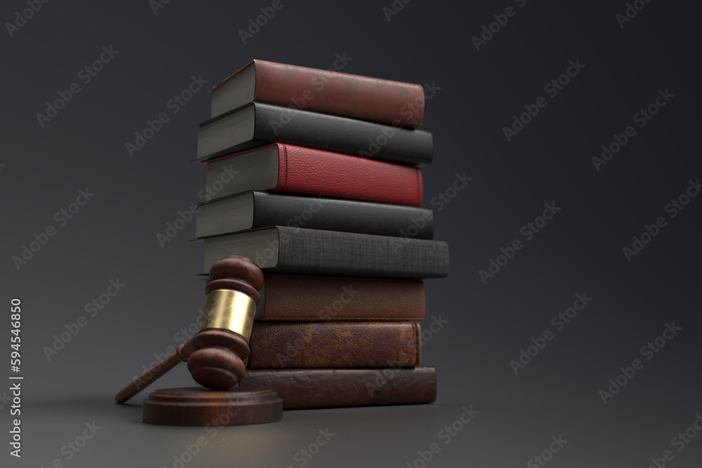 gavel and books Stock Illustration | Adobe Stock