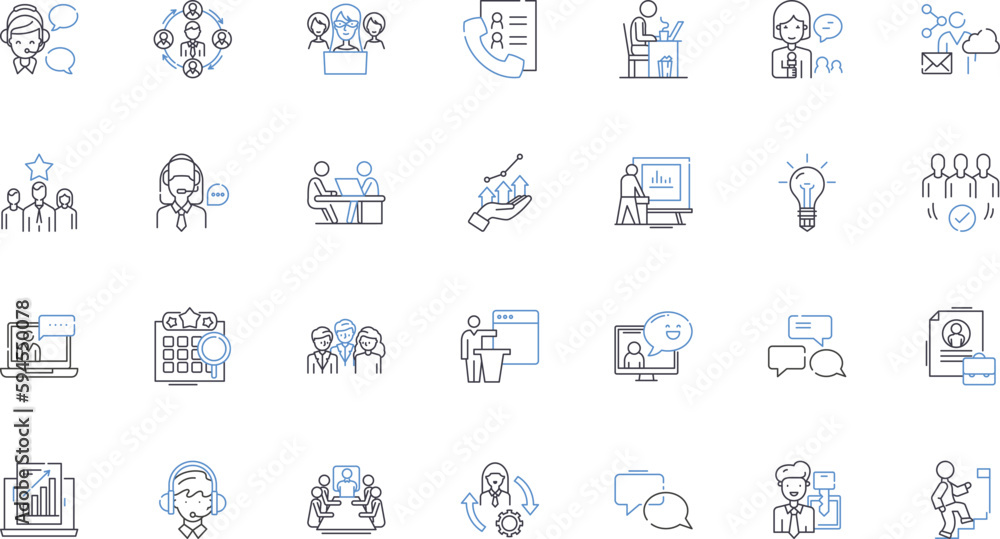 Career labor line icons collection. Employment, Job, Workforce ...
