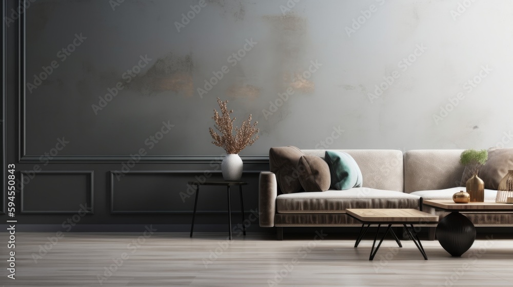 Modern Poster Mock up Background. Contemporary Interior Design ...