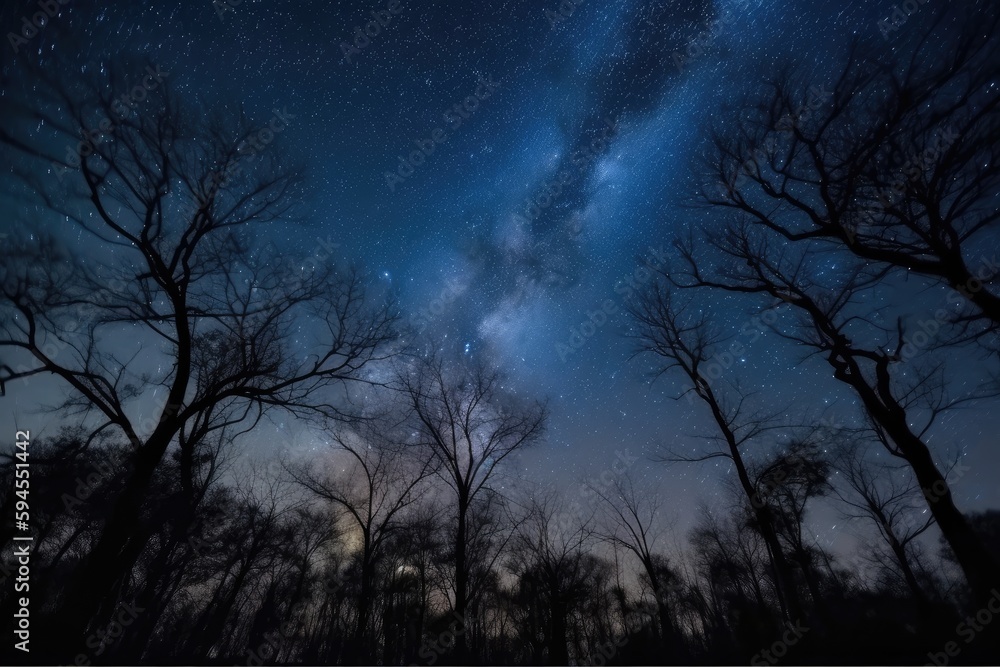 meteor shower, with star trails and streaks of meteors visible in the ...