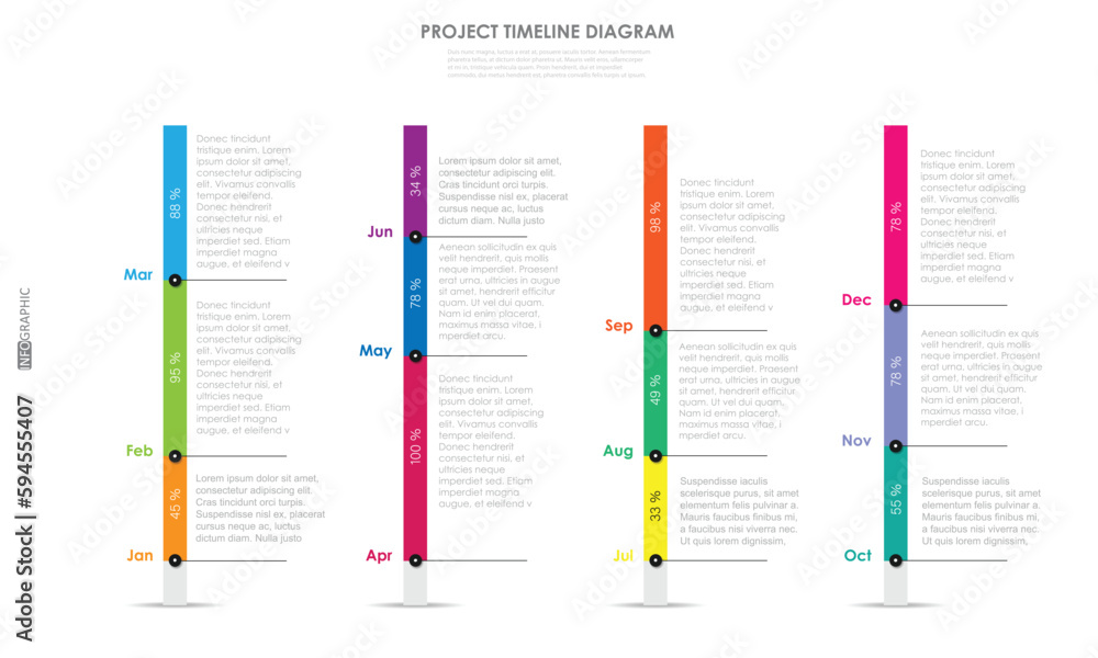 project timeline diagram marketing Infographic template for business ...