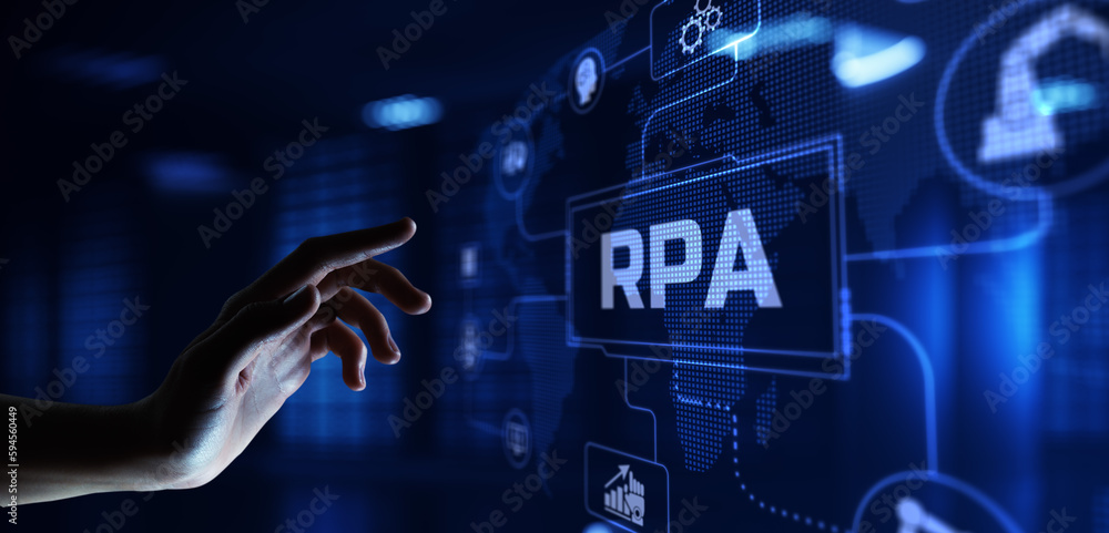 Foto de RPA Robotic process automation technology innovation concept ...