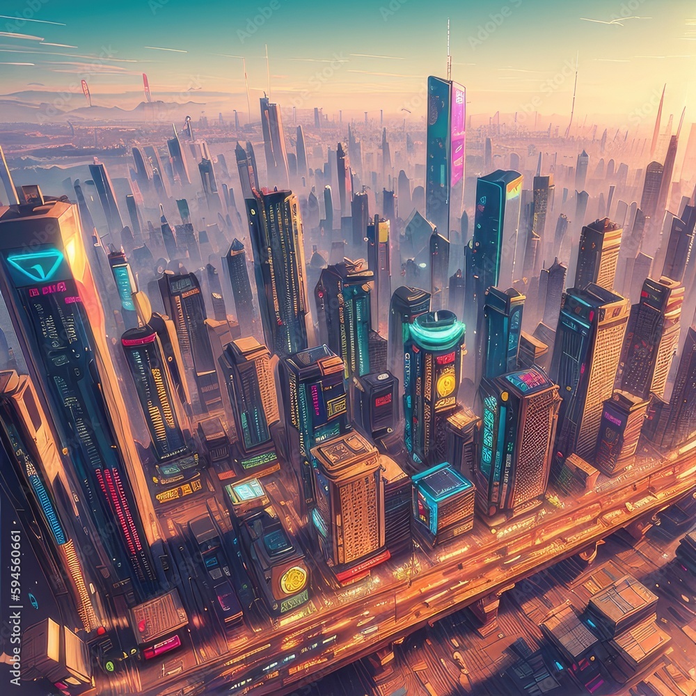 Abstract Landscapes of a Future World - a landscape filled with ...