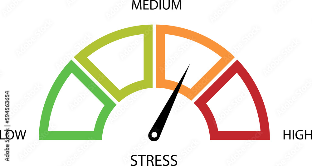 Stress level chart. Vector illustration. Stock Illustration | Adobe Stock