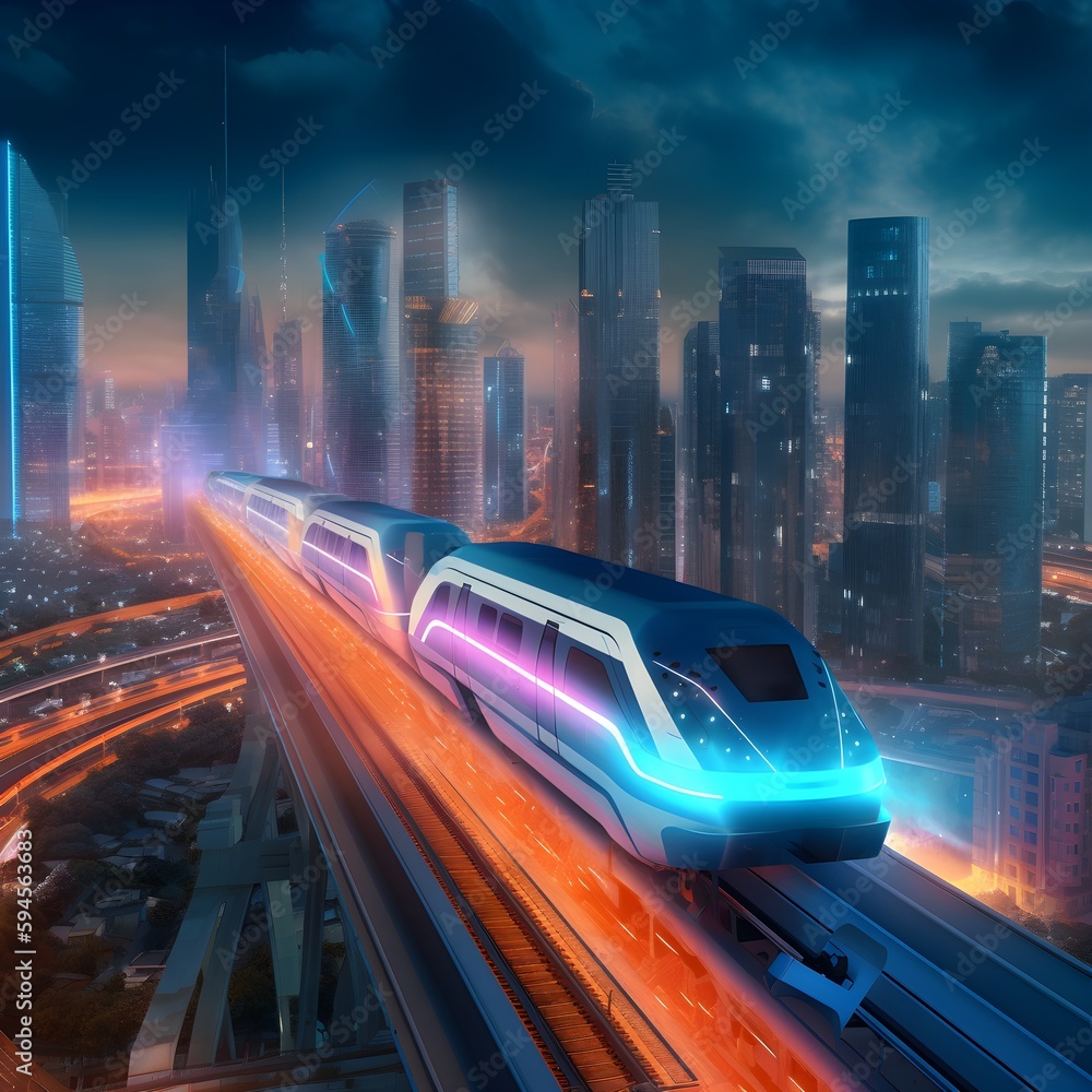 Embark on a journey into the future with an illustration of a ...