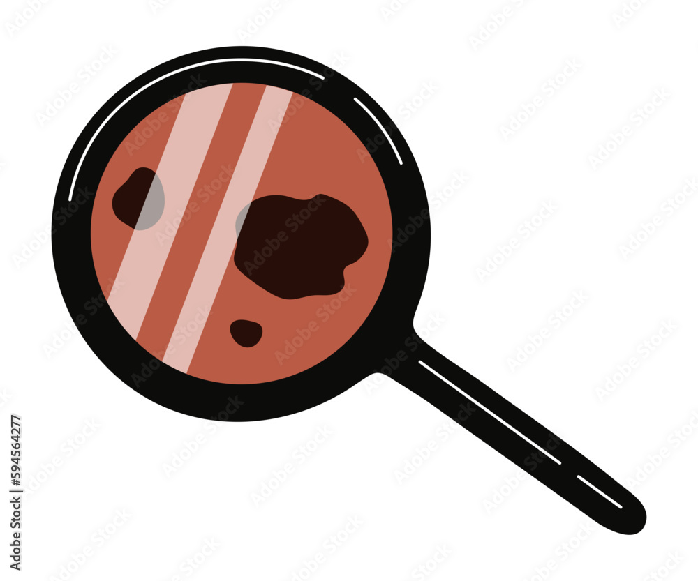 Melanoma diagnosis, skin cancer prevention icon. Checking moles ...