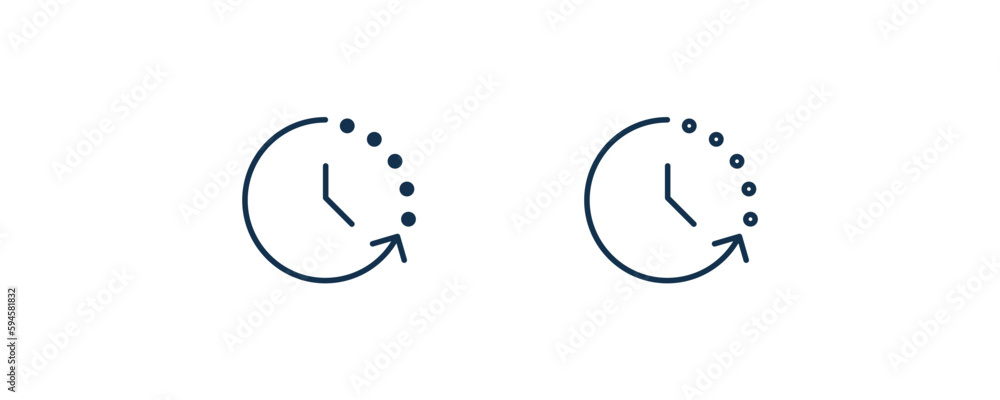 time left icon. Outline and filled time left icon from tools and ...