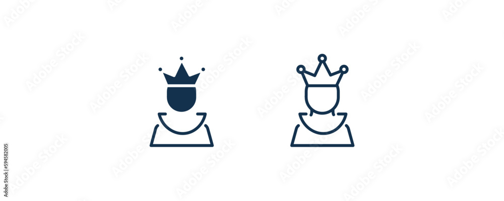 empress icon. Outline and filled empress icon from people and relation ...