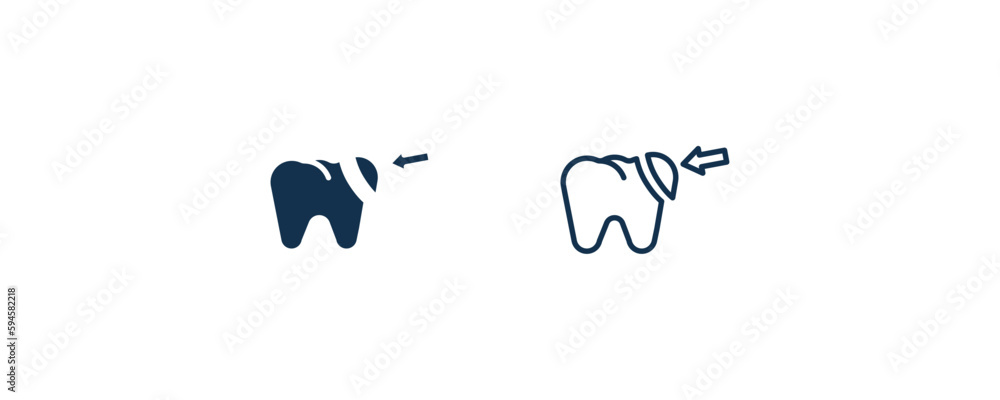 filler icon. Outline and filled filler icon from dental health ...