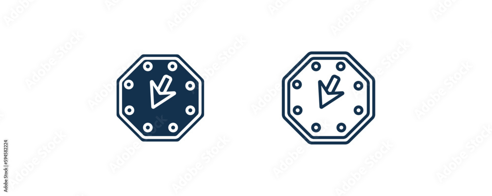 corner widget icon. Outline and filled corner widget icon from user ...