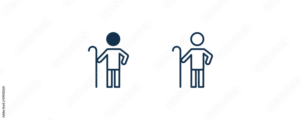 shepherd icon. Outline and filled shepherd icon from people and ...