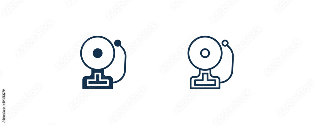electric bell icon. Outline and filled electric bell icon from tools ...