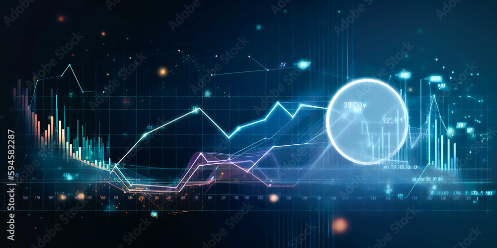 Big-Data-Visualisierungsgrafik und Diagramminformationen KI Stock ...
