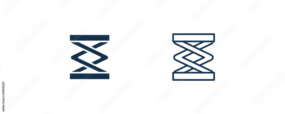 lifter icon. Outline and filled lifter icon from transportation ...