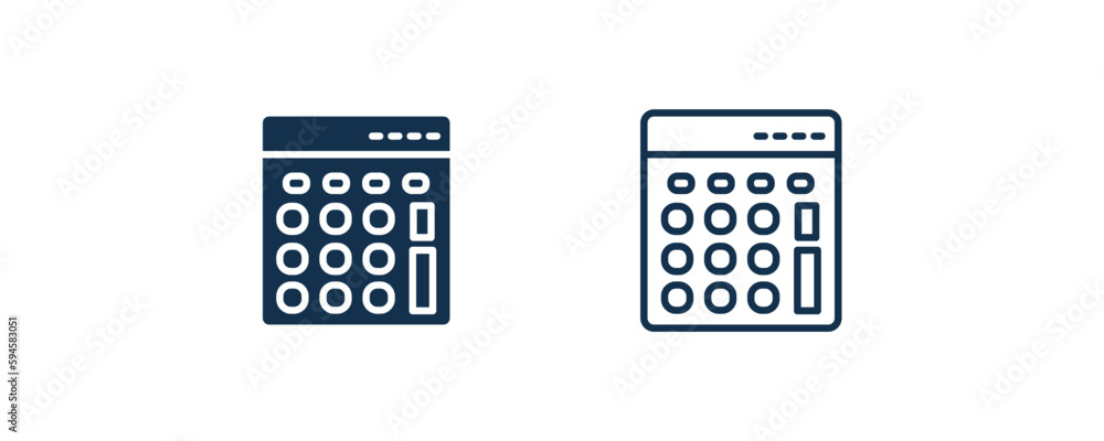 basic calculator icon. Outline and filled basic calculator icon from ... basic calculator icon. Outline and filled basic calculator icon from ...