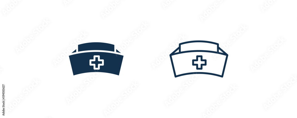 nurse cross icon. Outline and filled nurse cross icon from medical and ...