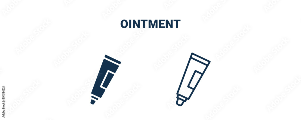 ointment icon. Outline and filled ointment icon from medical collection ...