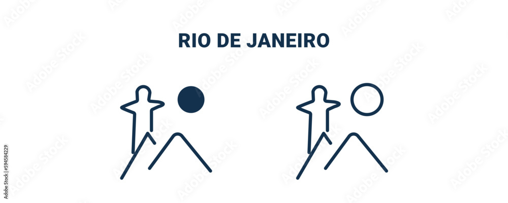 rio de janeiro icon. Outline and filled rio de janeiro icon from ...