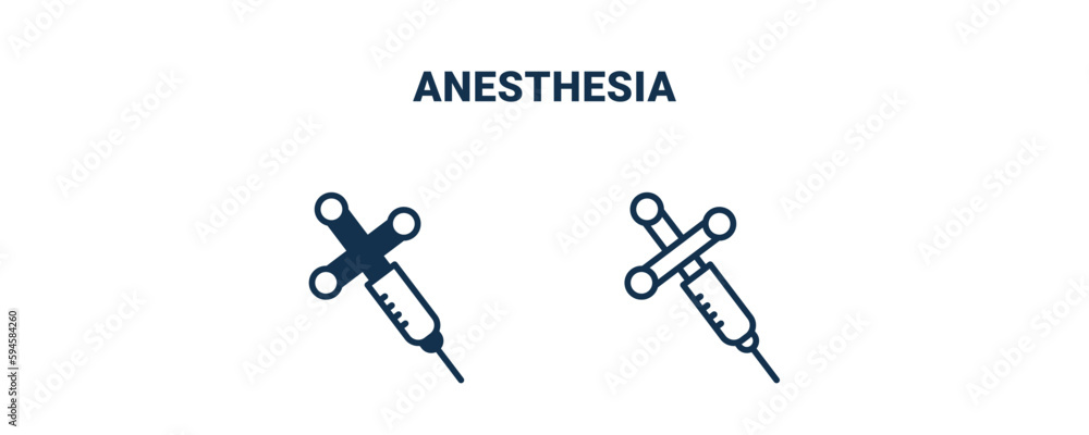 anesthesia icon. Outline and filled anesthesia icon from medical ...