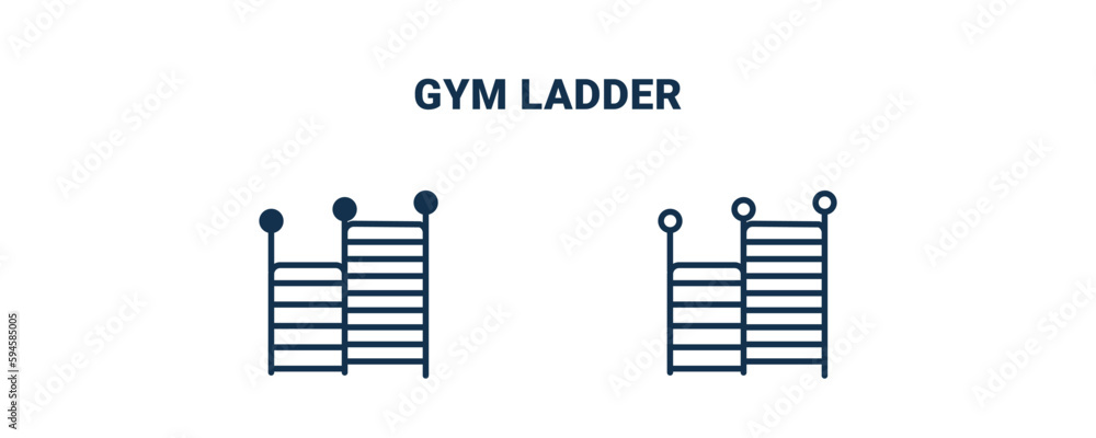 Vettoriale Stock gym ladder icon. Outline and filled gym ladder icon ...