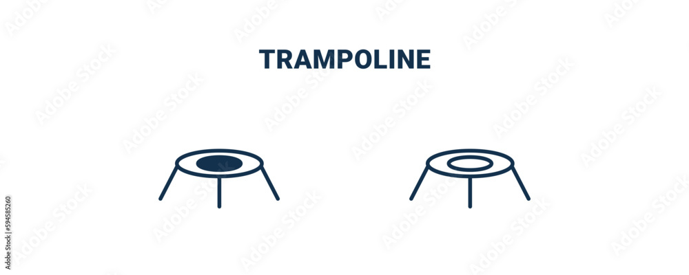 trampoline icon. Outline and filled trampoline icon from Fitness and ...