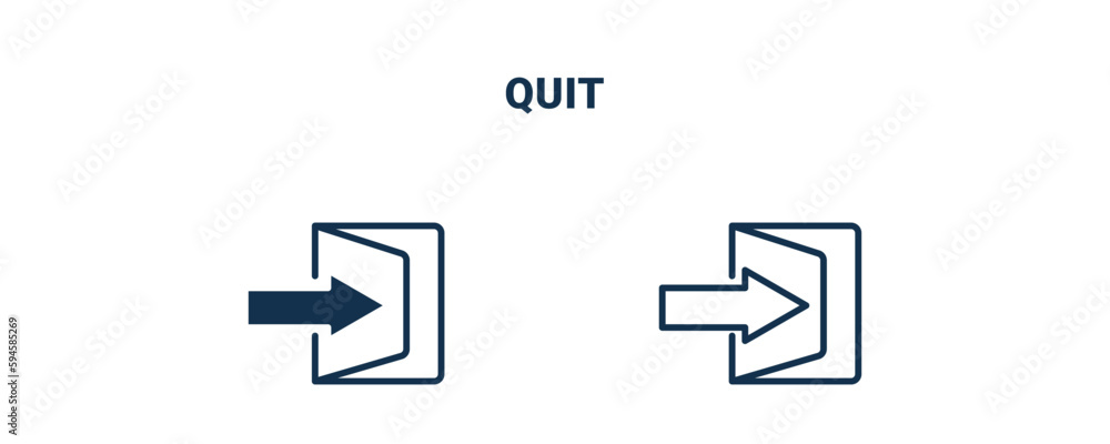 quit icon. Outline and filled quit icon from Human Resources collection ...