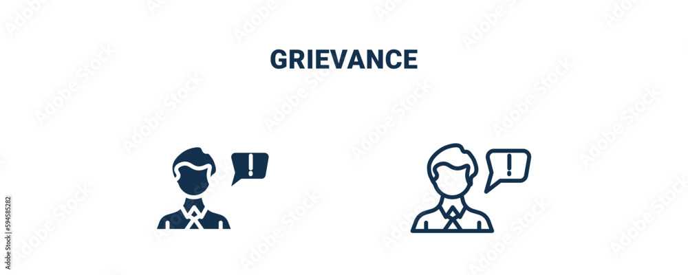 grievance icon. Outline and filled grievance icon from Human Resources ...