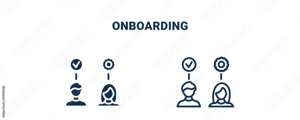 onboarding icon. Outline and filled onboarding icon from Human ...