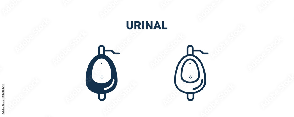 urinal icon. Outline and filled urinal icon from Hygiene and Sanitation ...