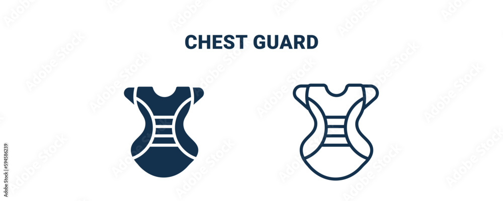 chest guard icon. Outline and filled chest guard icon from sport and ...