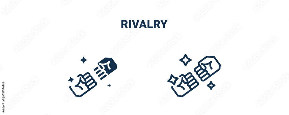 rivalry icon. Outline and filled rivalry icon from startup and strategy ...