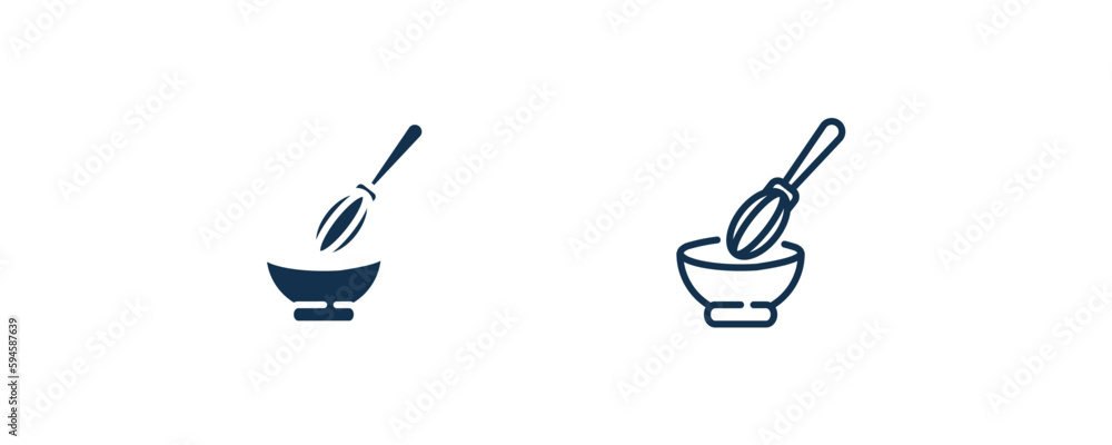 manual mixer icon. Outline and filled manual mixer icon from restaurant ...