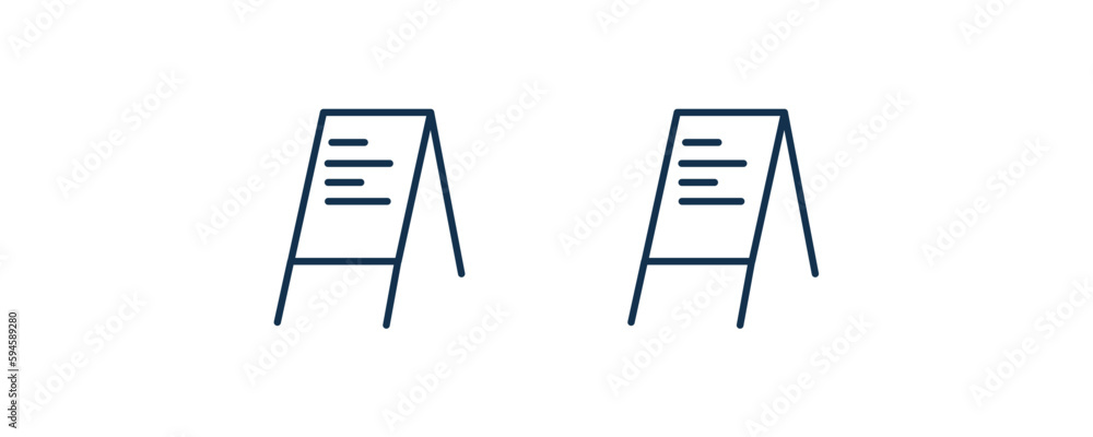 Vecteur Stock flip chart icon. Outline and filled flip chart, business ... Vecteur Stock flip chart icon. Outline and filled flip chart, business ...