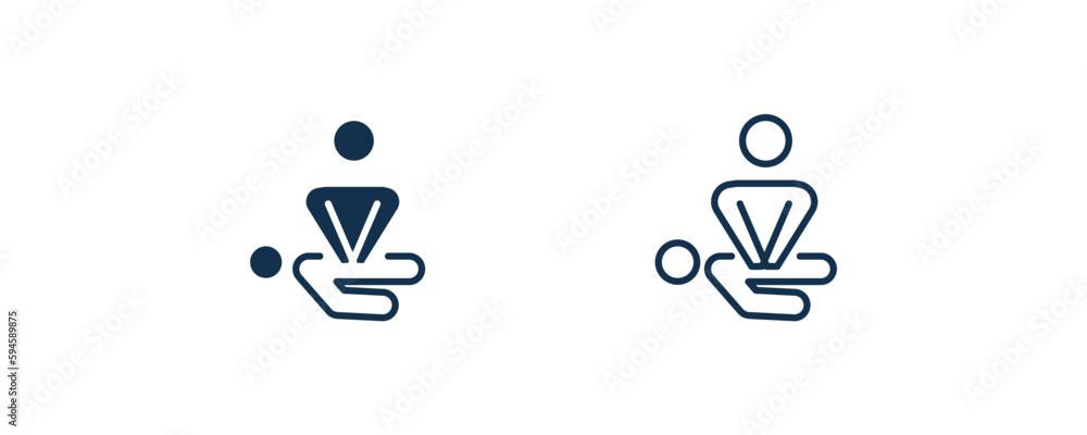 cpr icon. Outline and filled cpr icon from humans and behavior ...