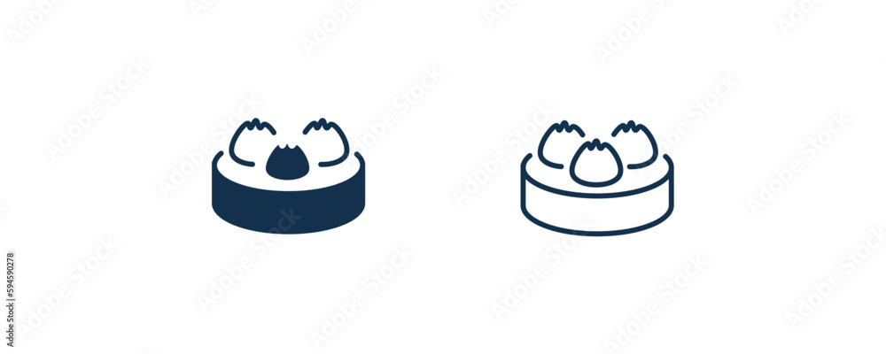 dim sum icon. Outline and filled dim sum icon from hotel and restaurant ...