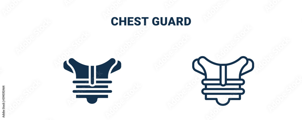 chest guard icon. Outline and filled chest guard icon from sport and ...