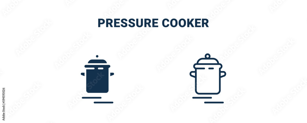 pressure cooker icon. Outline and filled pressure cooker icon from ...