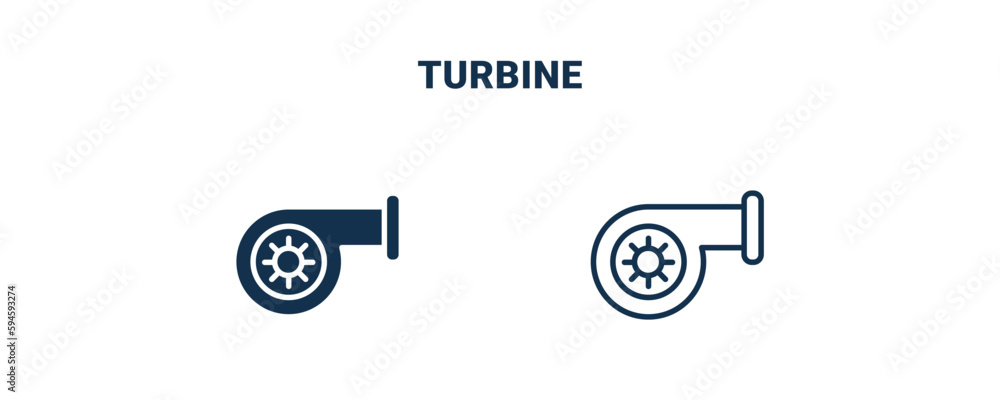 turbine icon. Outline and filled turbine icon from electronic device ...
