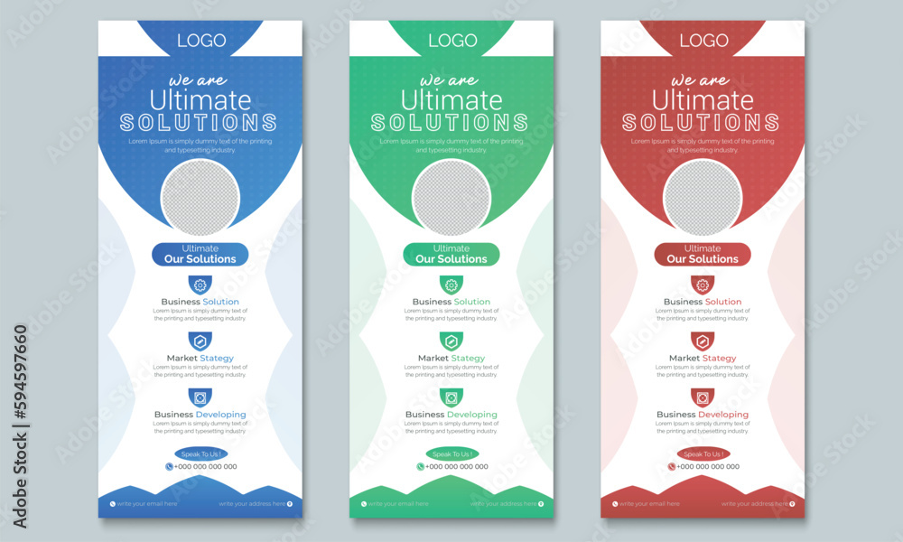 Set of roll up banner, roll up banner, banner, Corporate banner design ...